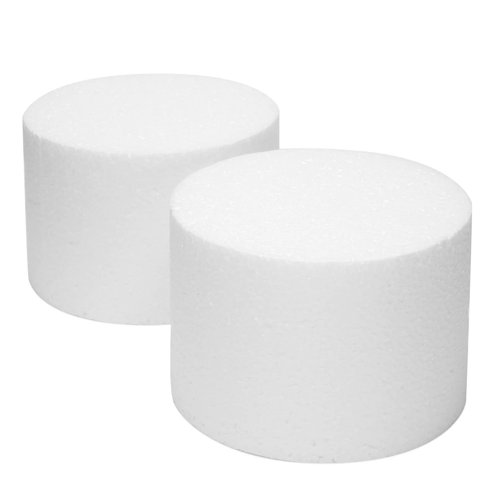 2 Pack Foam Cake Dummies for Faux Wedding Cake, 6x4 Inch Dummy Rounds ...