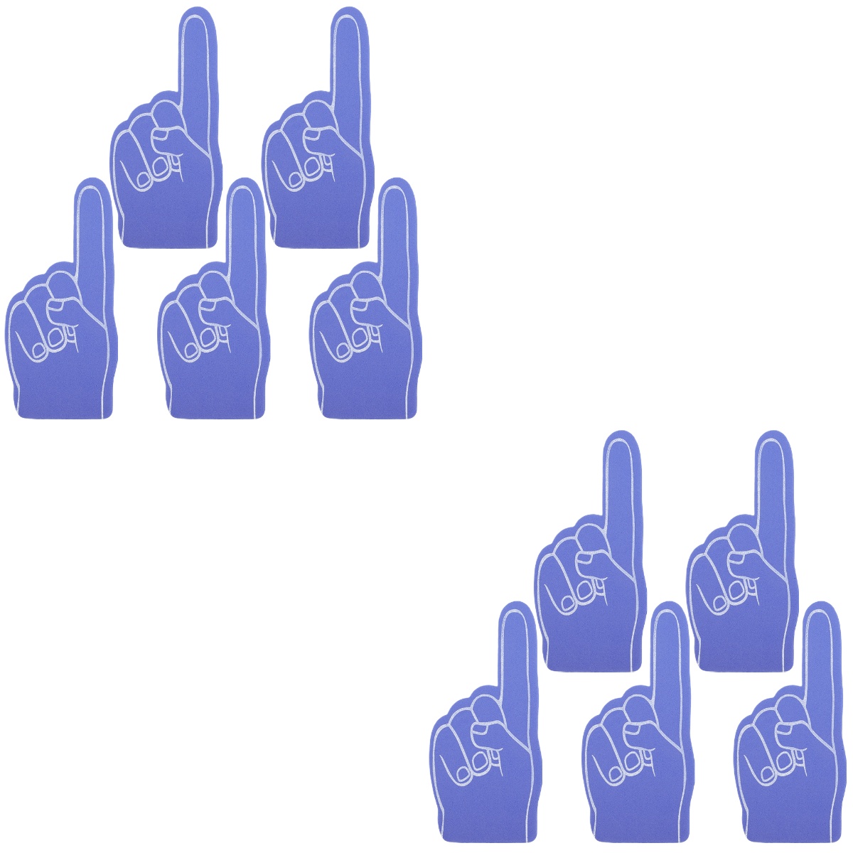 2 Pack Foam Hands Giant Blue Cheering Clapper Child - Walmart.com