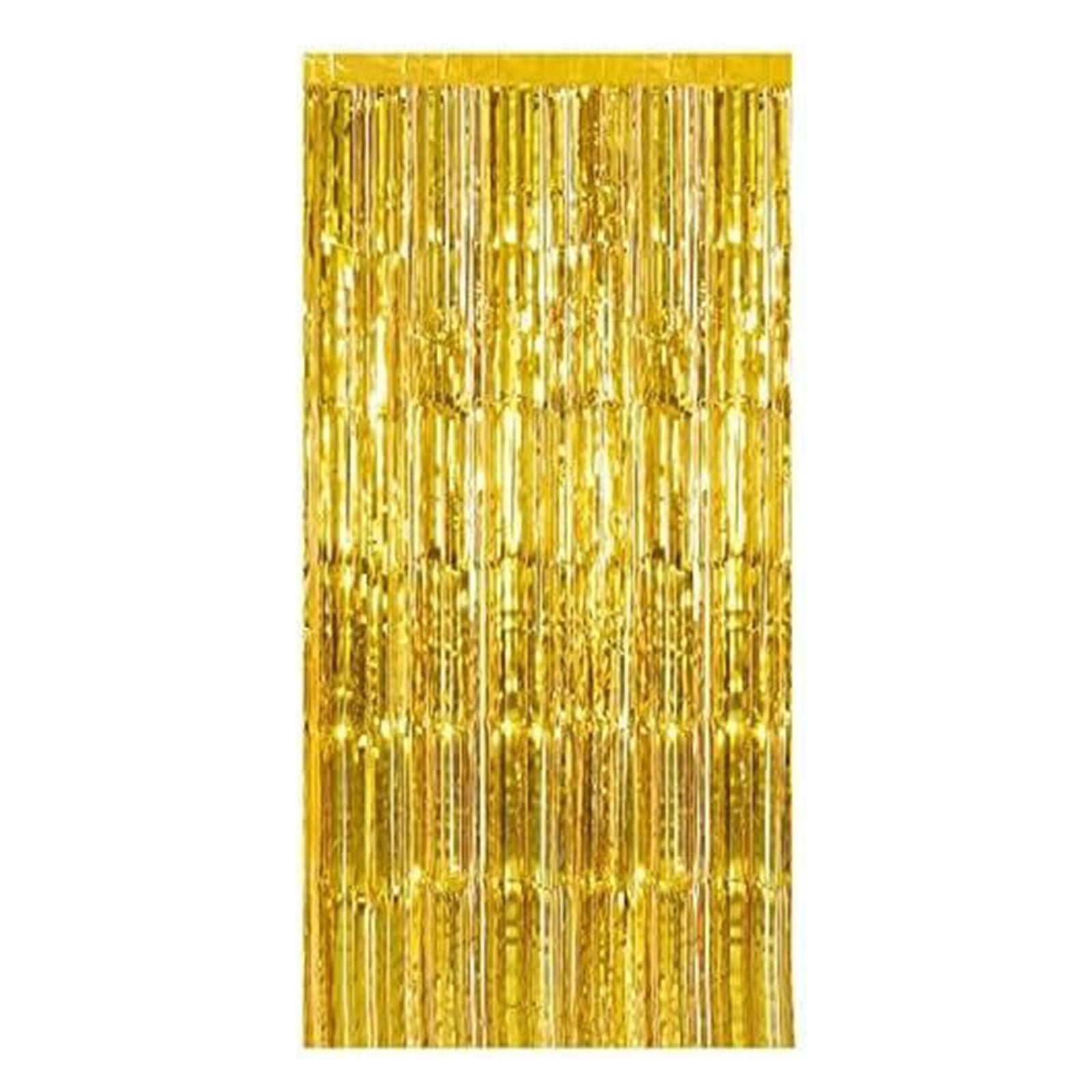 2 Pack Foil Fringe Backdrop Curtains - Tinsel Streamers Party ...
