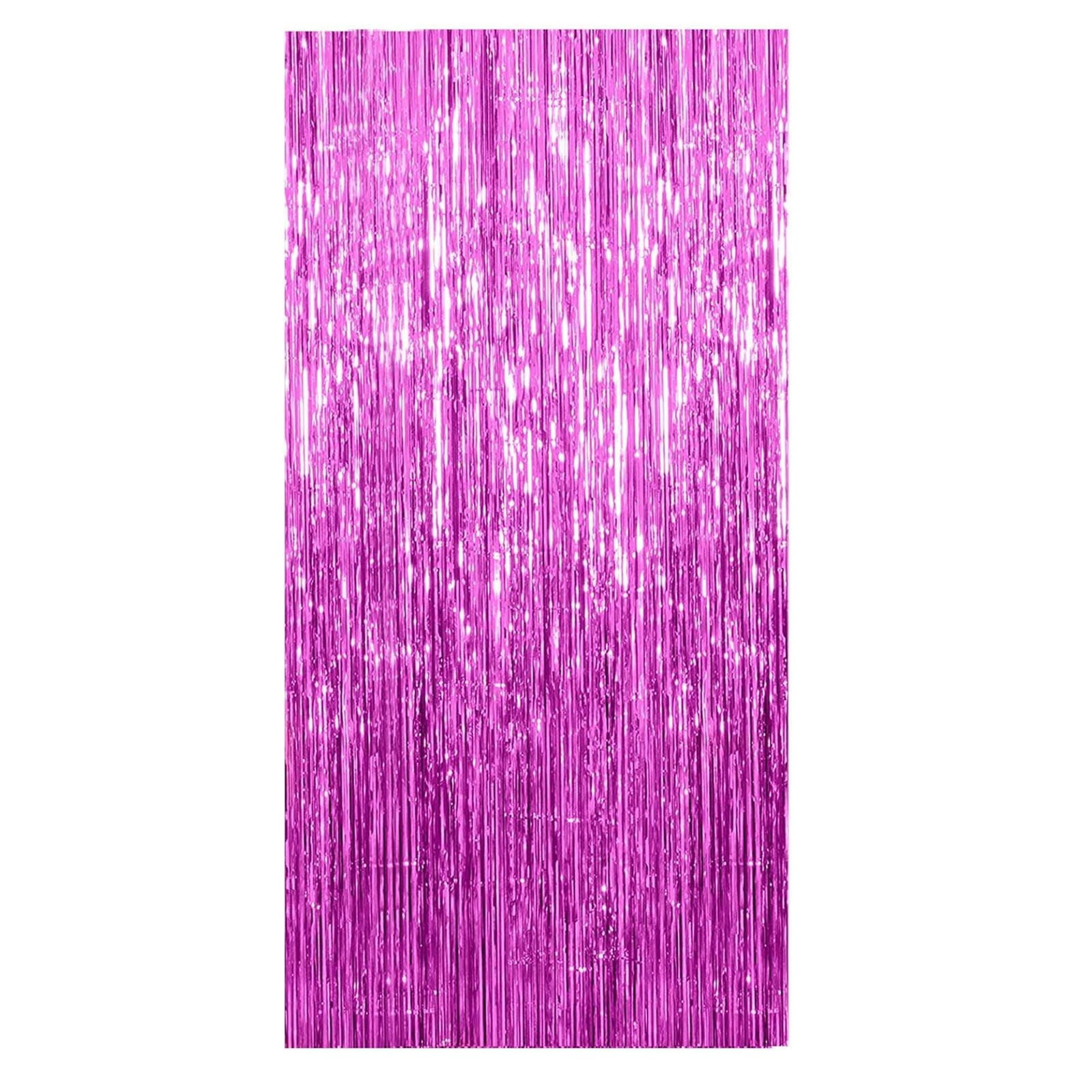 2 Pack Foil Fringe Backdrop Curtains - Tinsel Streamers Party ...