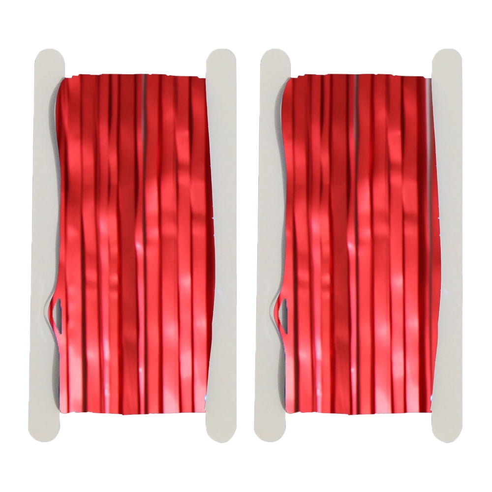 Foil Fringe Backdrop Curtains, 2 Pack Metallic Tinsel Foil Fringe ...