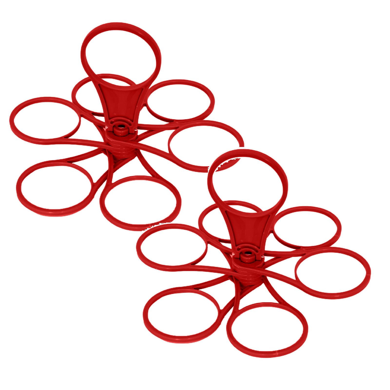 2 Pack Fold Away 6 Cup Carrier Caddy for Take Out Coffee, Soft Drinks ...