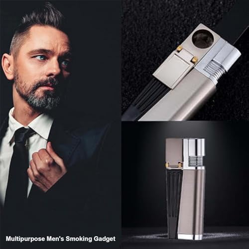 2 Pack Foldable Metal Lighter Open Soft Flame with Accessories ...