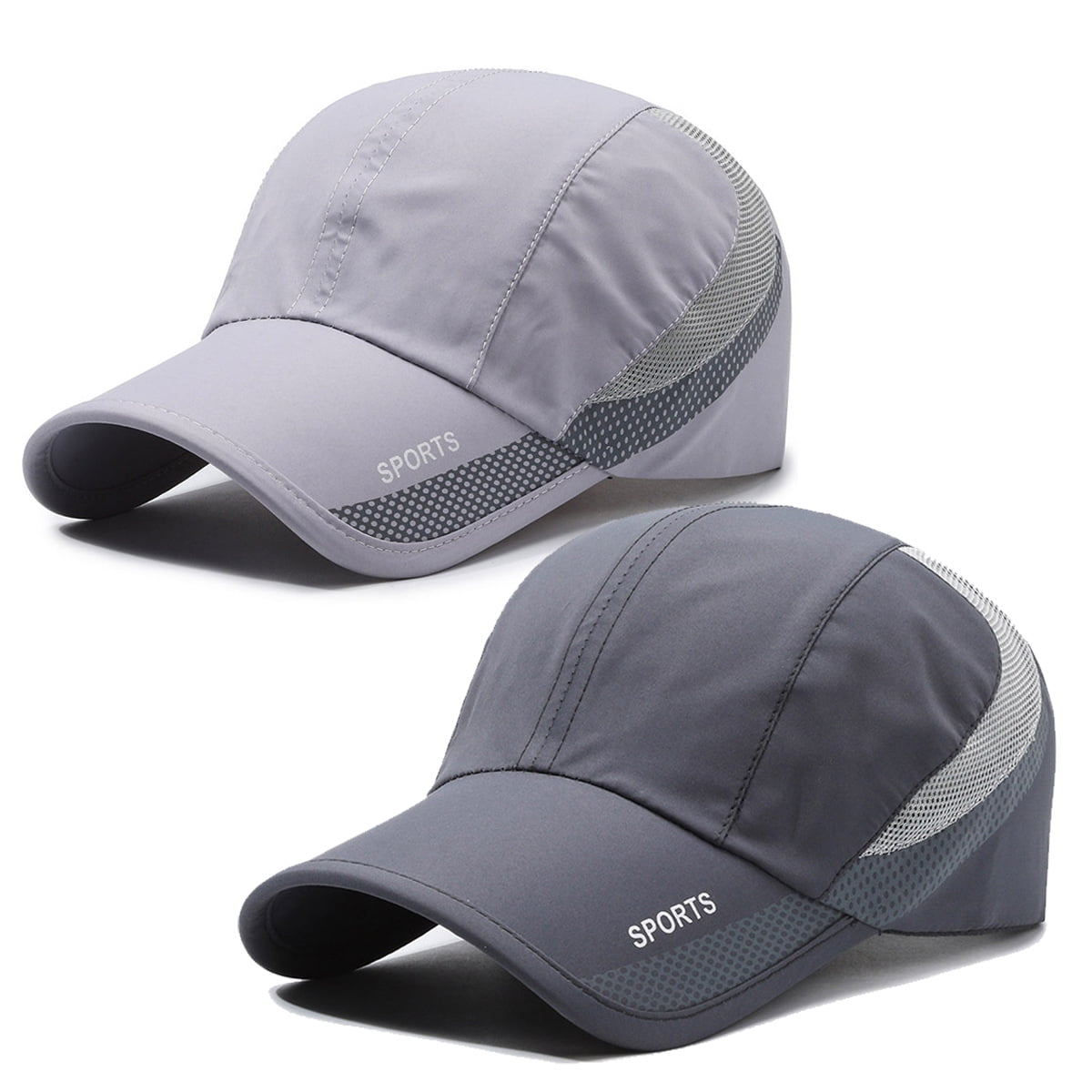 2 Pack Foldable Sports Hat for Men and Women with sun Protection Runner ...