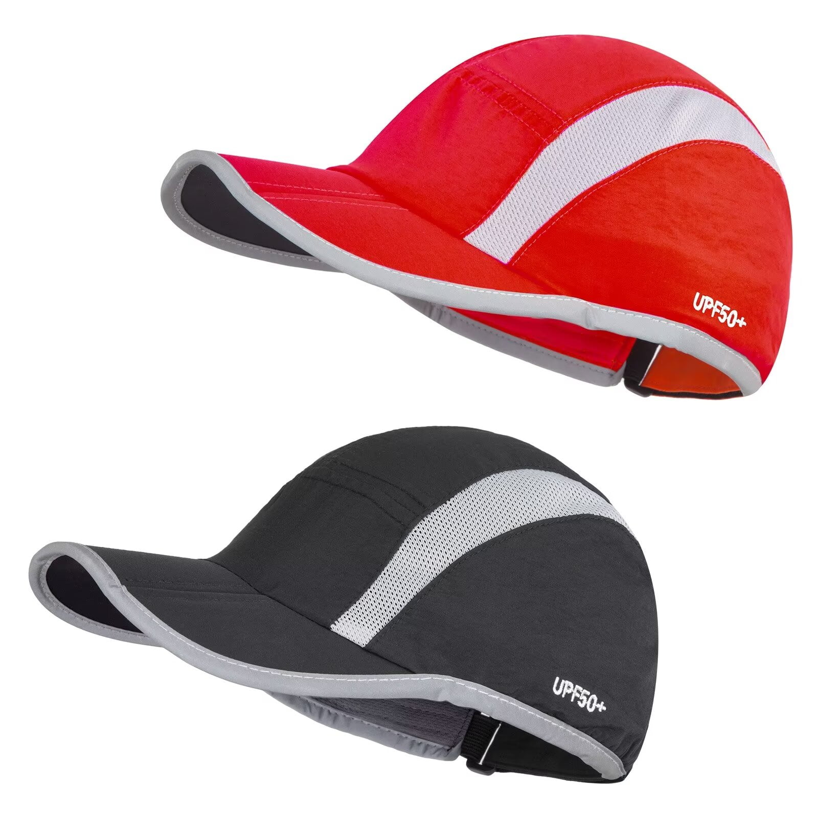 2 Pack Foldable Sports Hat with UPF 50+ Sun Protection Baseball Cap for ...