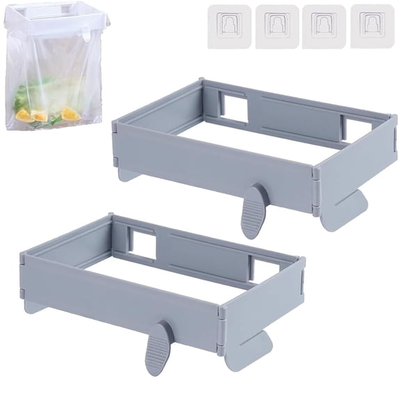 2 Pack Foldable Trash Bag Holder, New Space-Saving Foldable Trash Bag ...