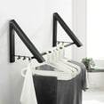 2 Pack Foldable Wall Mounted Drying Rack with 80CM Extension Rod，Heavy ...