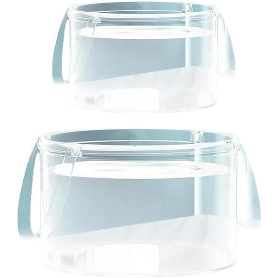 2 Pack Foldable Wash Basin Clear Folding Ice Bucket Lightweight Folding ...