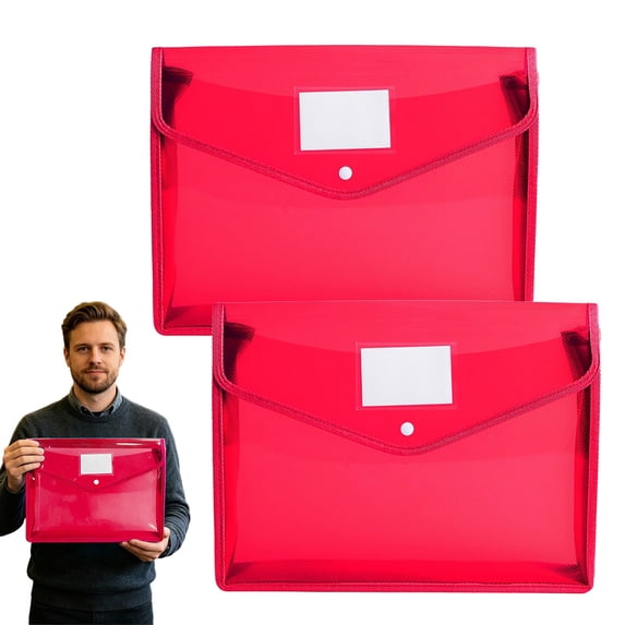 2 Pack Folder for Important Documents with Snap Button Closure ...
