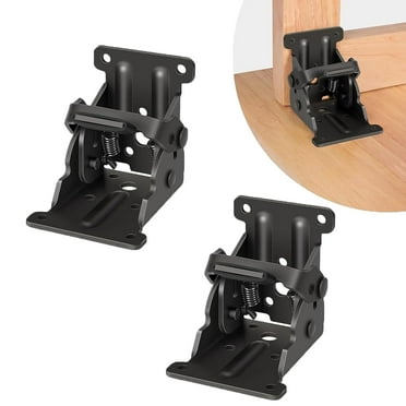 Folding Brackets Black, 90°/180° Self-Lock Hinge with Screws for ...