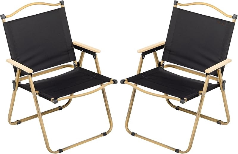 2 Pack Folding Camping Chair, Lightweight & Portable Beach Chairs ...