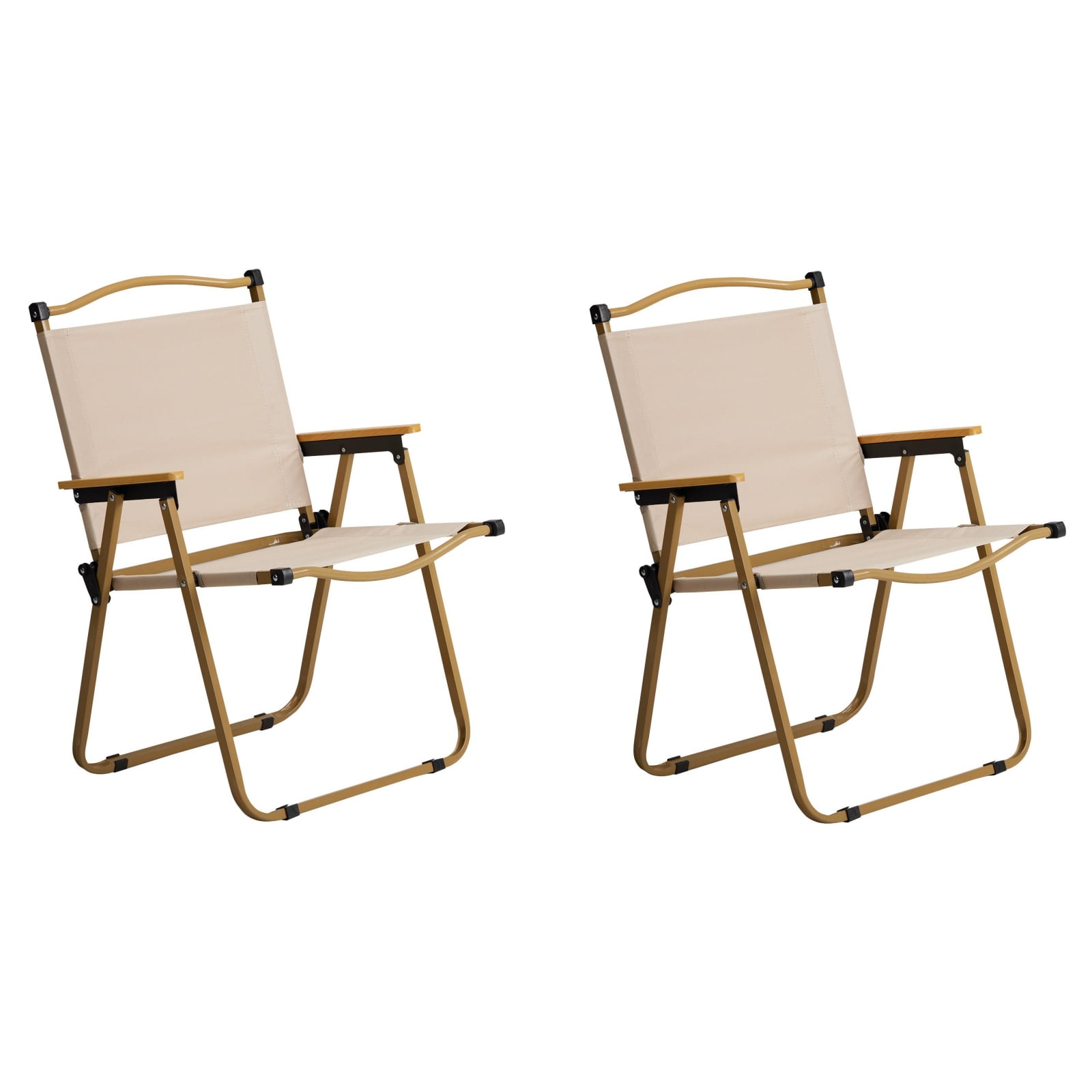 2 Pack Folding Camping Chair, Lightweight & Portable Outdoor Beach ...