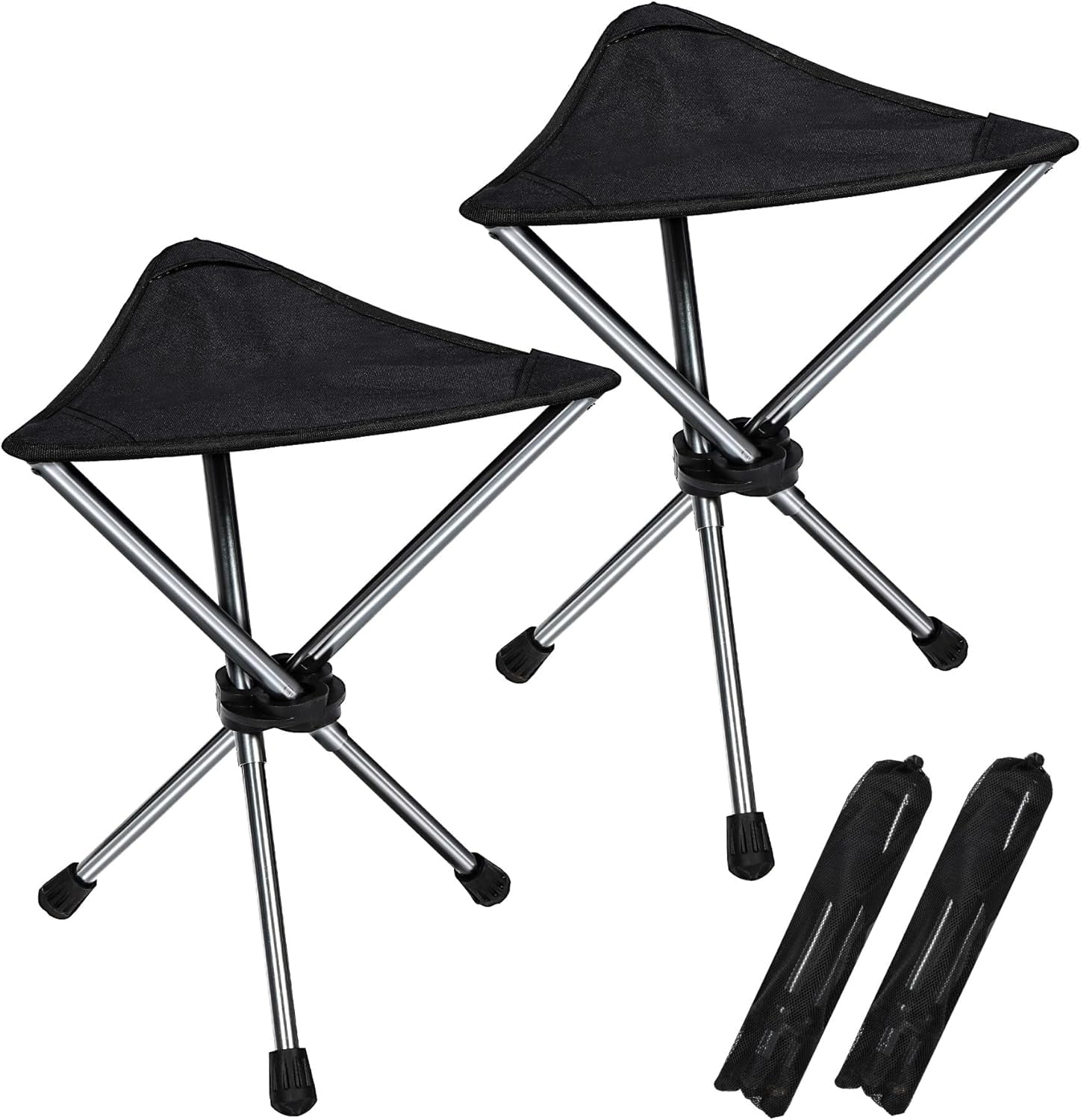 2 Pack Folding Camping Stools for Adults Heavy Duty, Lightweight ...