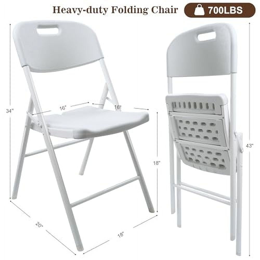 2 Pack Folding Chair, 700 lb Weight Capacity,Indoor/Outdoor Heavy Duty ...