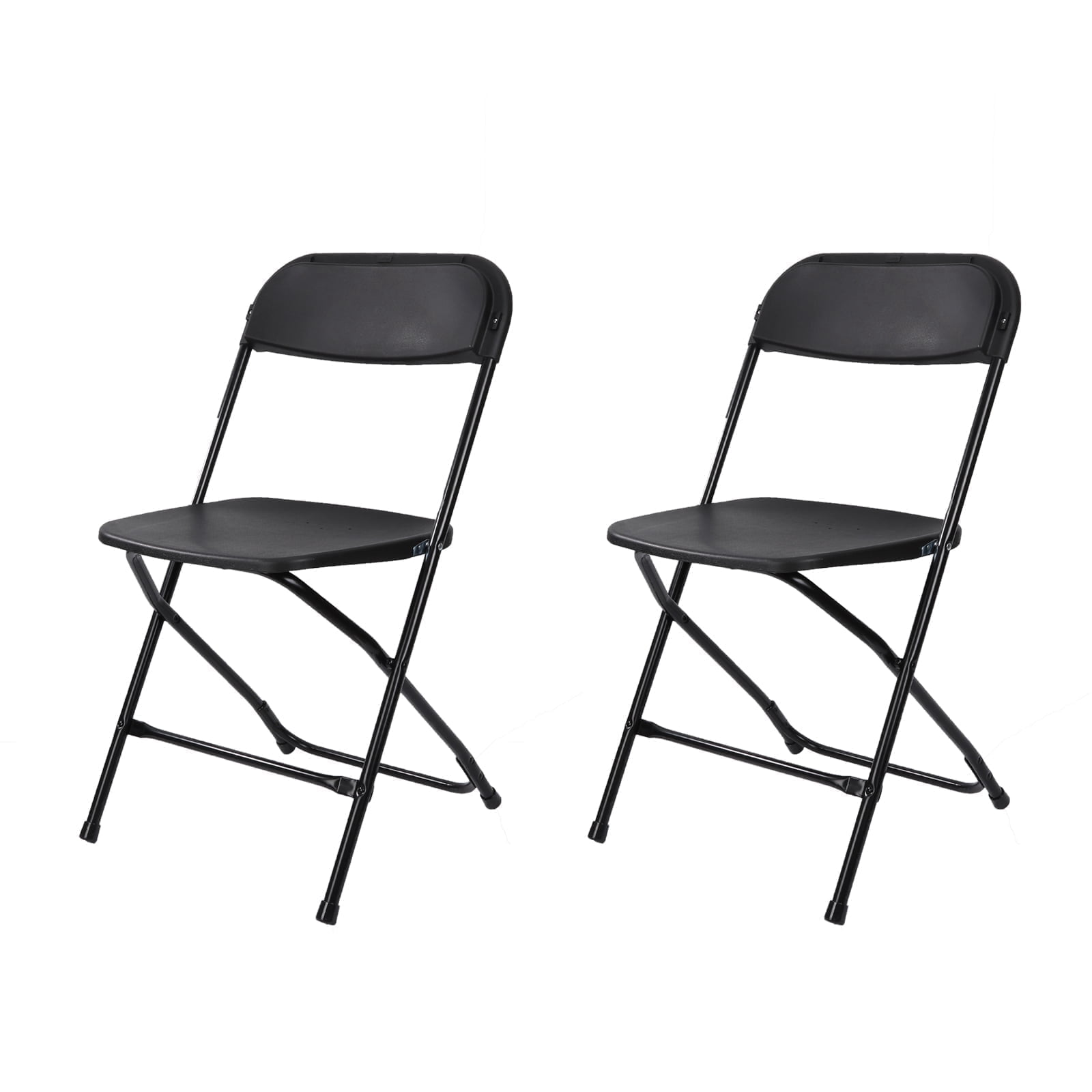 2 Pack Folding Chairs with Steel Frame 650lb. Capacity for Conference ...