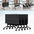 2 Pack Folding Conference Tables with Wheels,47.2in Flip Top Modular ...