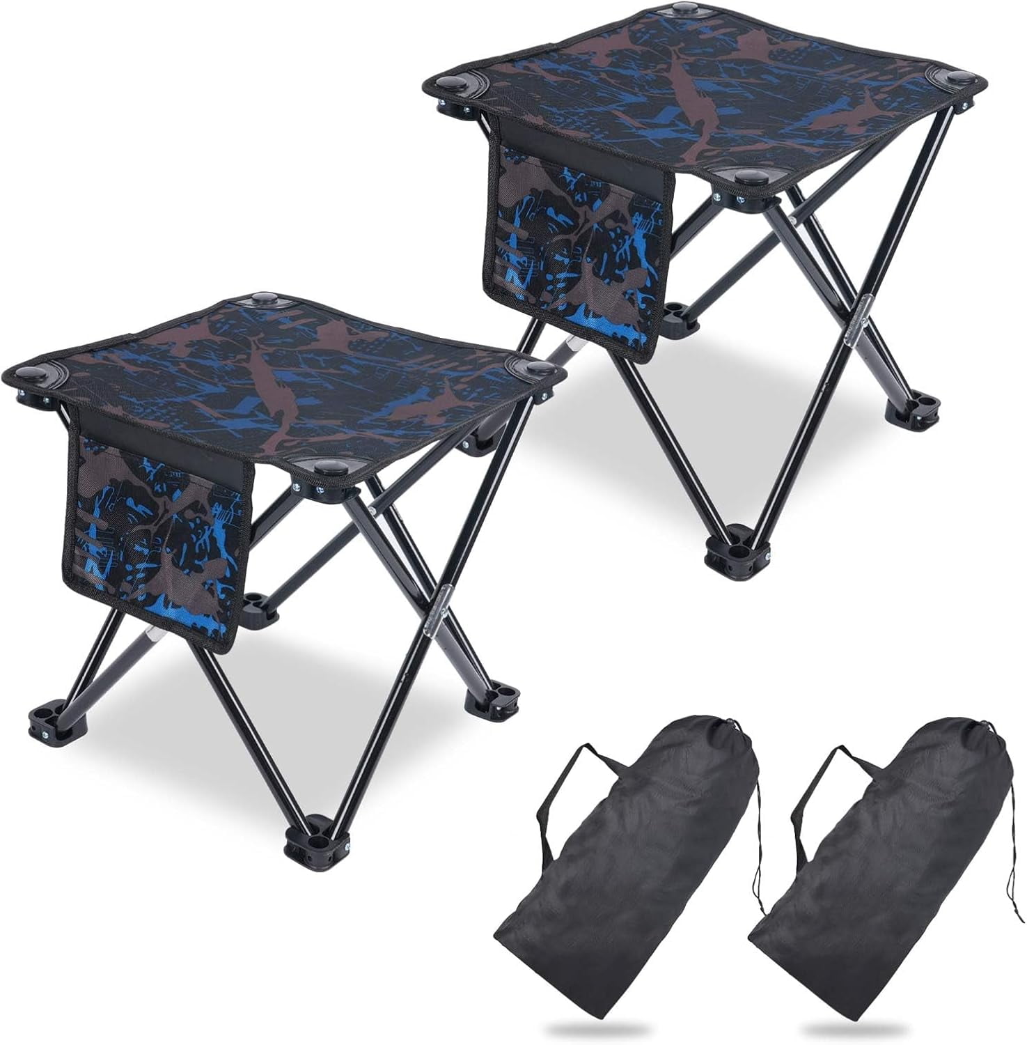 2 Pack Folding Portable Camping Stool for Adults, Lightweight ...