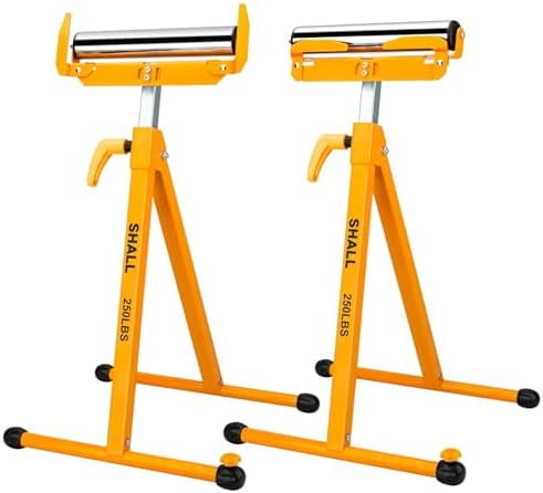 2-Pack Folding Roller Stand - Heavy Duty 250 LBS Load Capacity - 27.8 ...