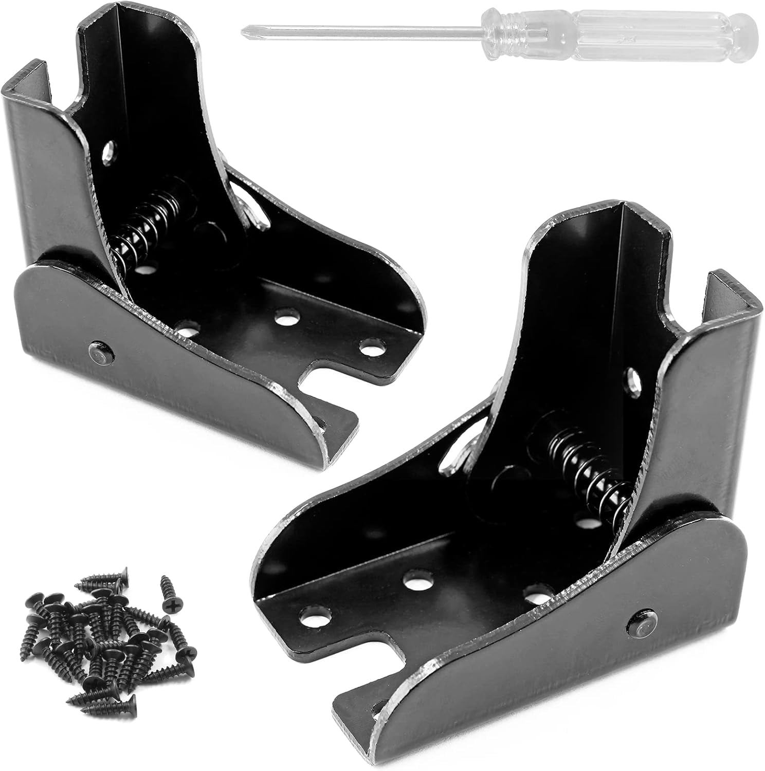 2 Pack Folding Table Leg Brackets, Black Foldable Self-Locking Hinge ...
