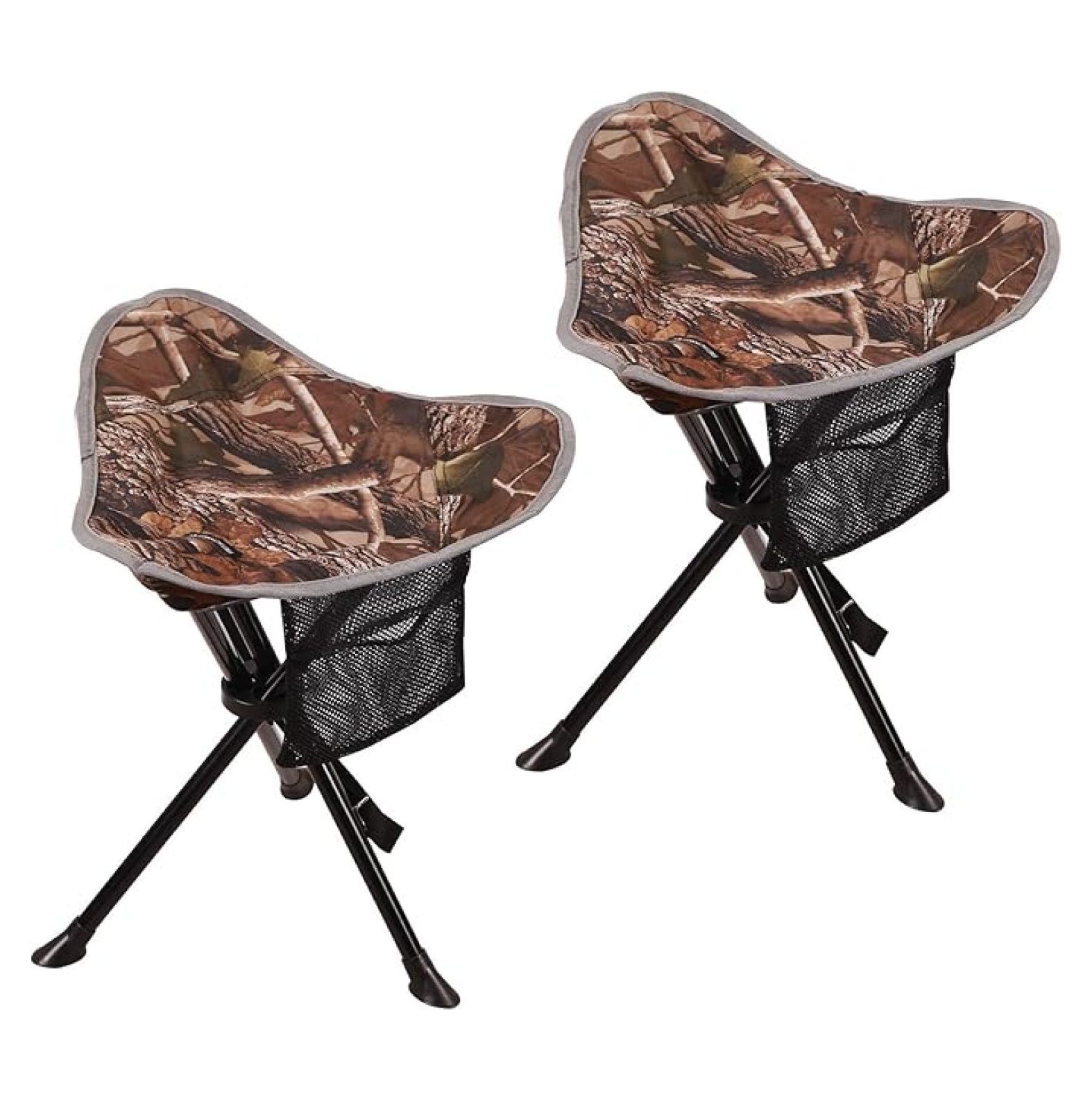 2 Pack Folding Tripod Stools for Adults, Lightweight Portable Camping ...