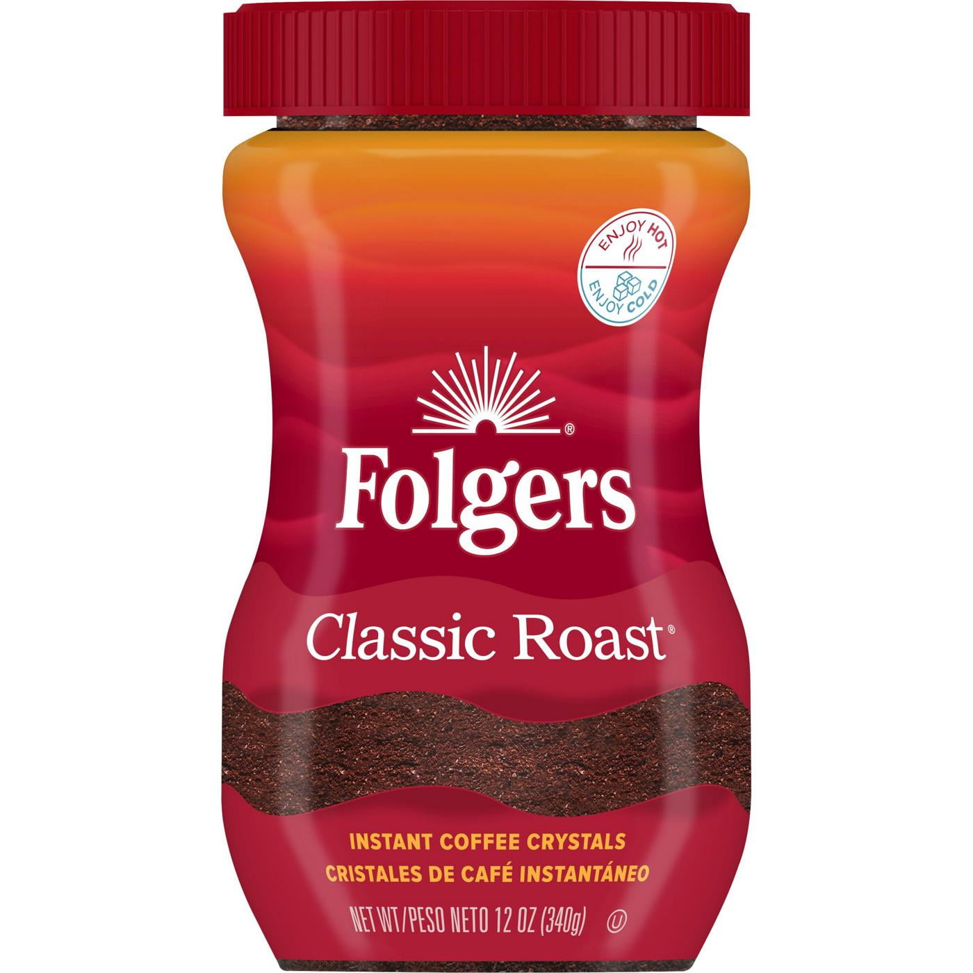 2 Pack Folgers Classic Roast Instant Coffee - Walmart.com