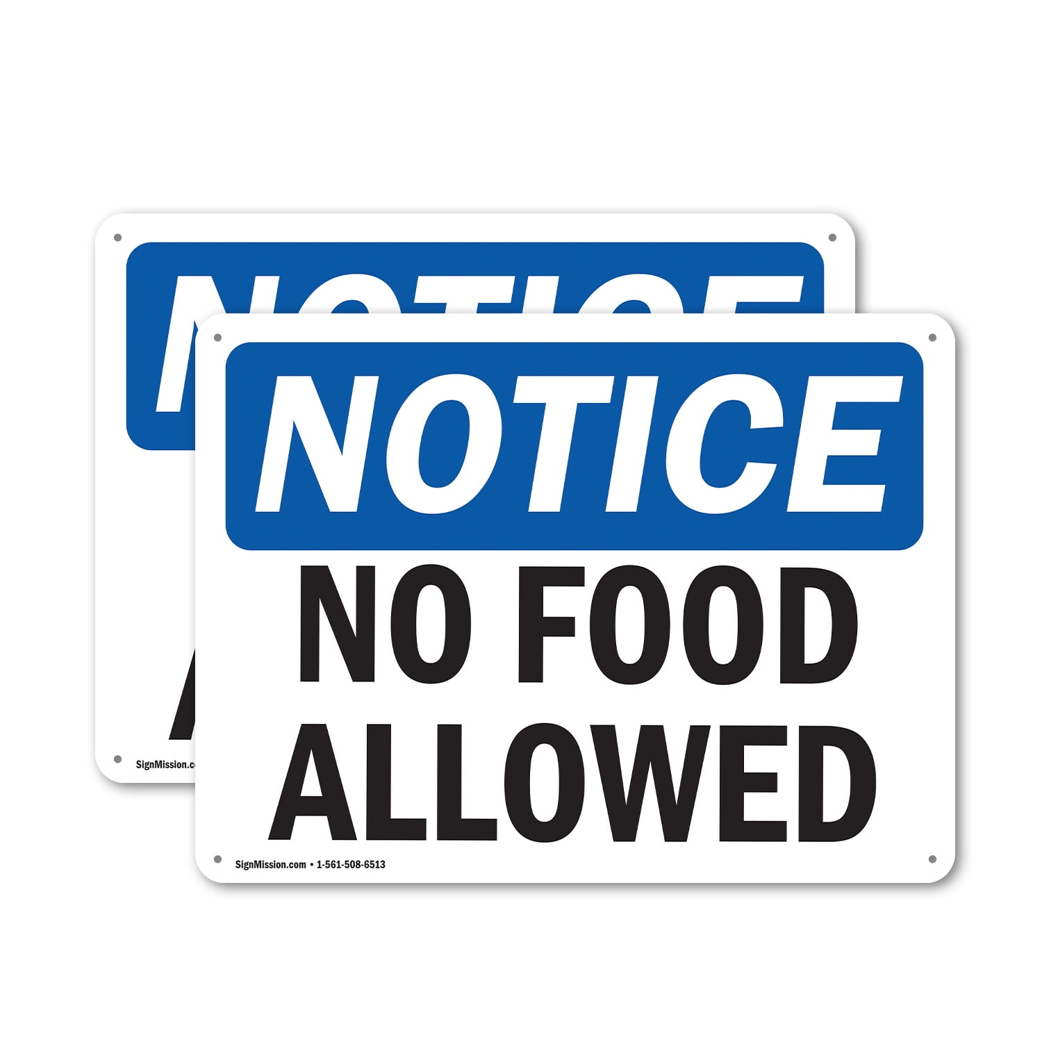 (2 Pack) No Food Allowed OSHA Notice Sign 18 Inch X 12 Inch Indoor ...