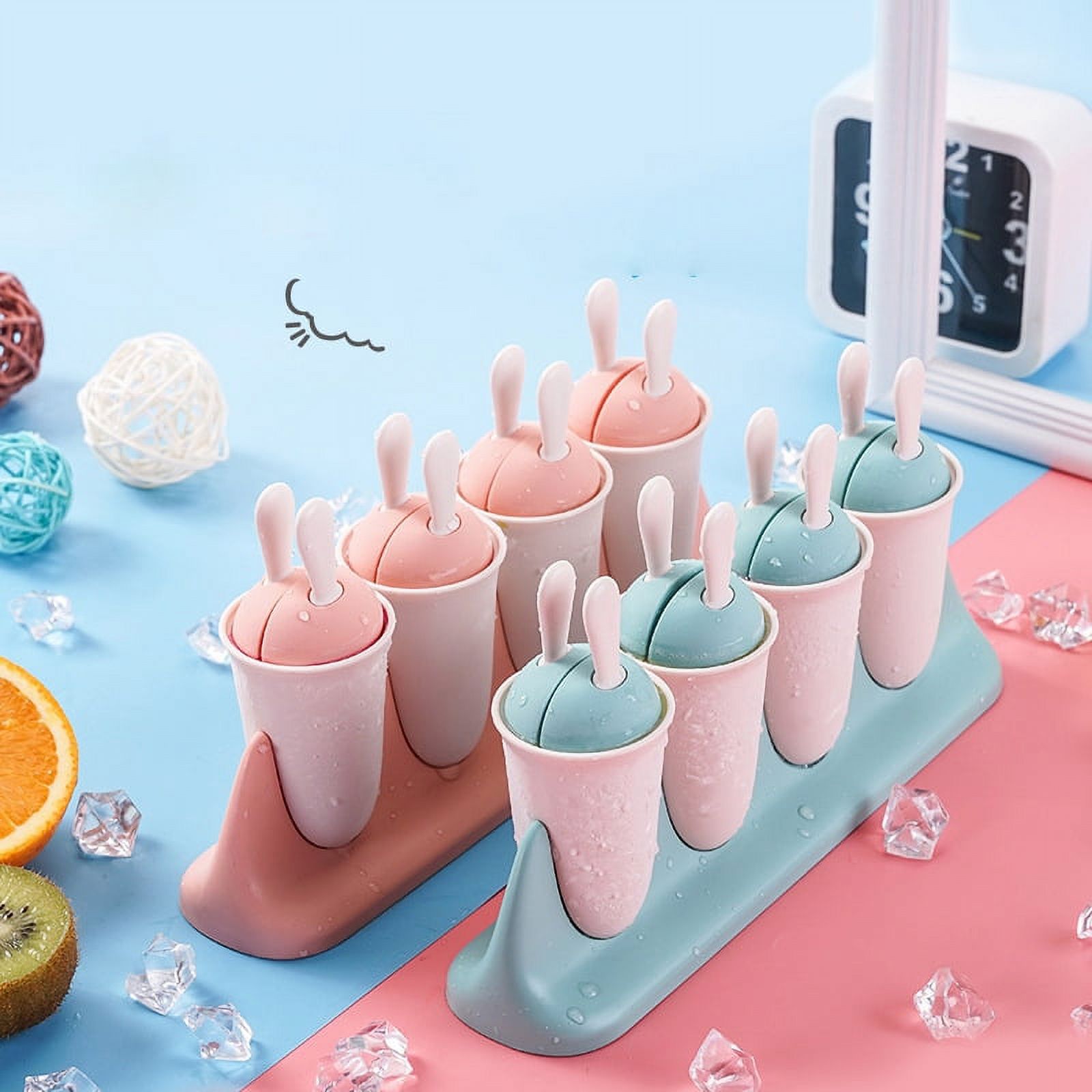 2 Pack Food Grade Popsicle Molds 16 Cells Homemade Kitchen Mold Ice ...