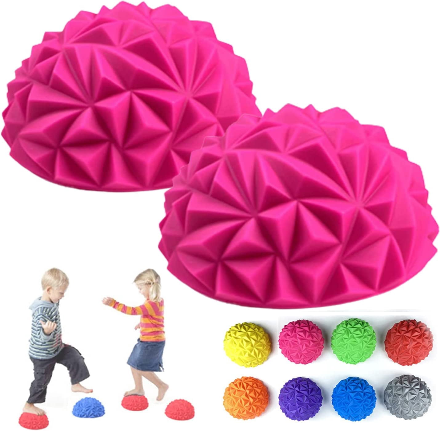 2 Pack Foot Massager Balance Ball, Foot & Back Massage Ball Sports Half ...