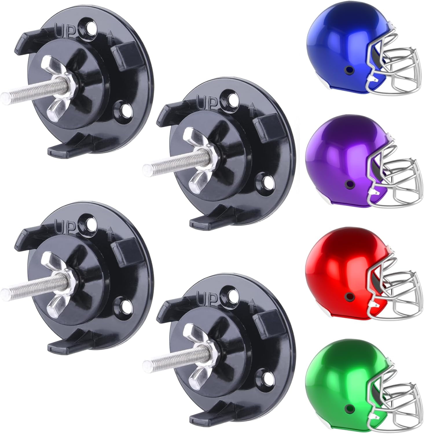 2 Pack Football Helmet Wall Mount Display Holder Hanger for Full or ...
