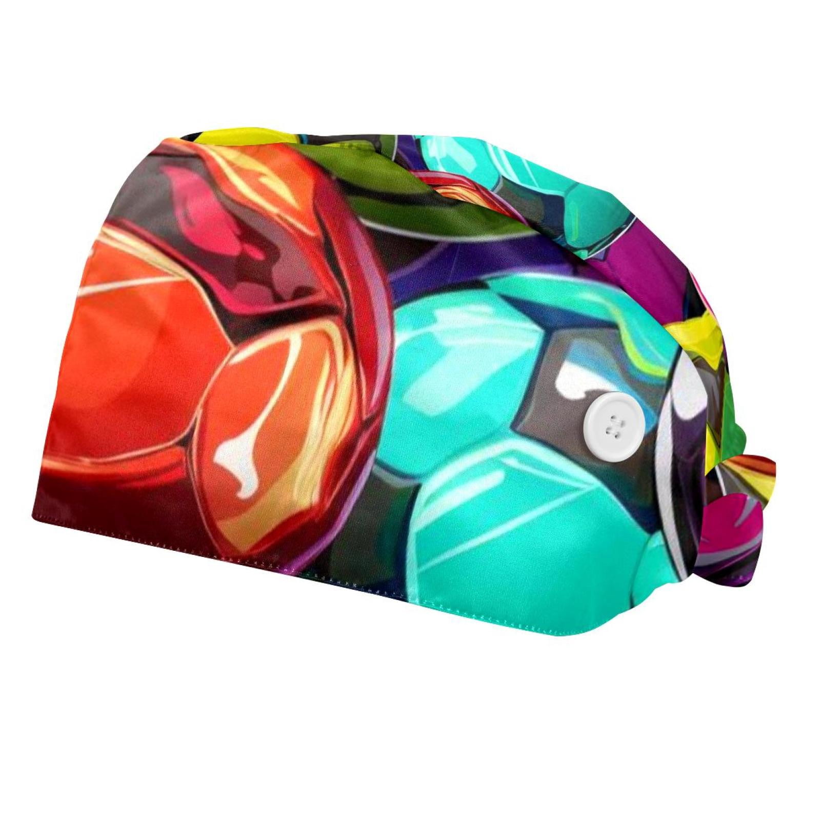 2 Pack Football Soccer Adjustable Bouffant Caps Hats Working Cap ...