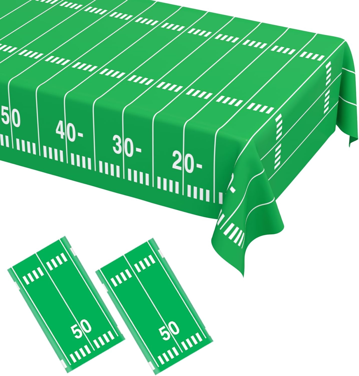 2 Pack Football Tablecloths, Football Themed Disposable Plastic Table ...