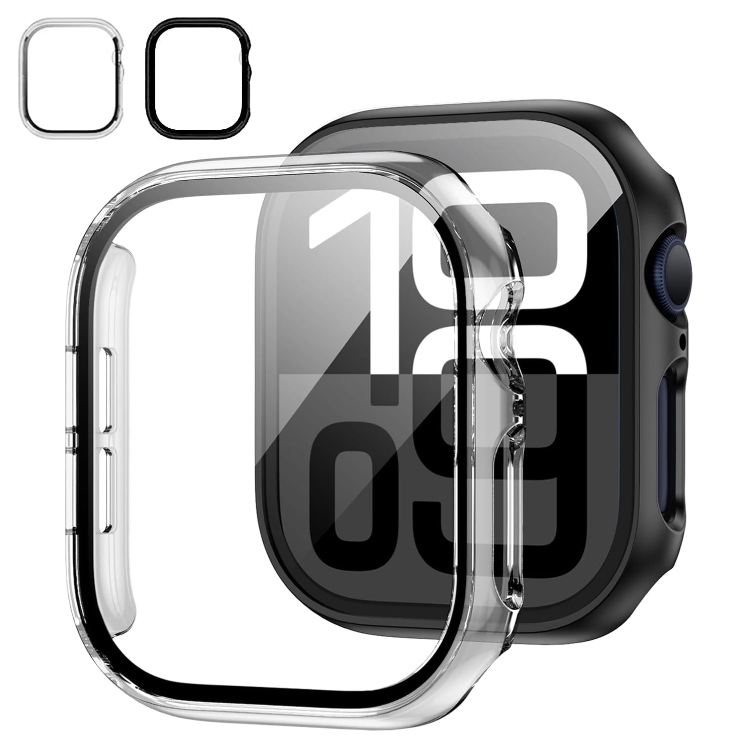 [2 Pack] for Apple Watch Series 10 Case [42mm], IC ICLOVER Full Cover ...
