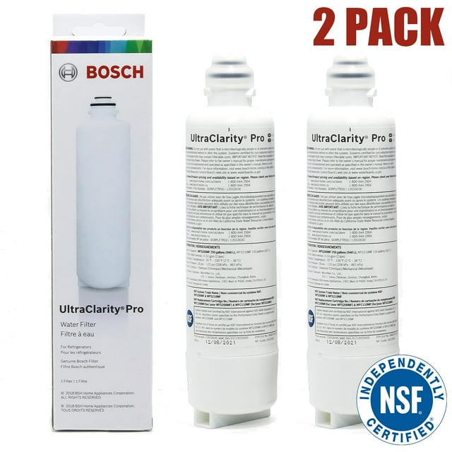 2 Pack For Bosch UltraClarity Pro Refrigerator WaterFilter Sealed ...