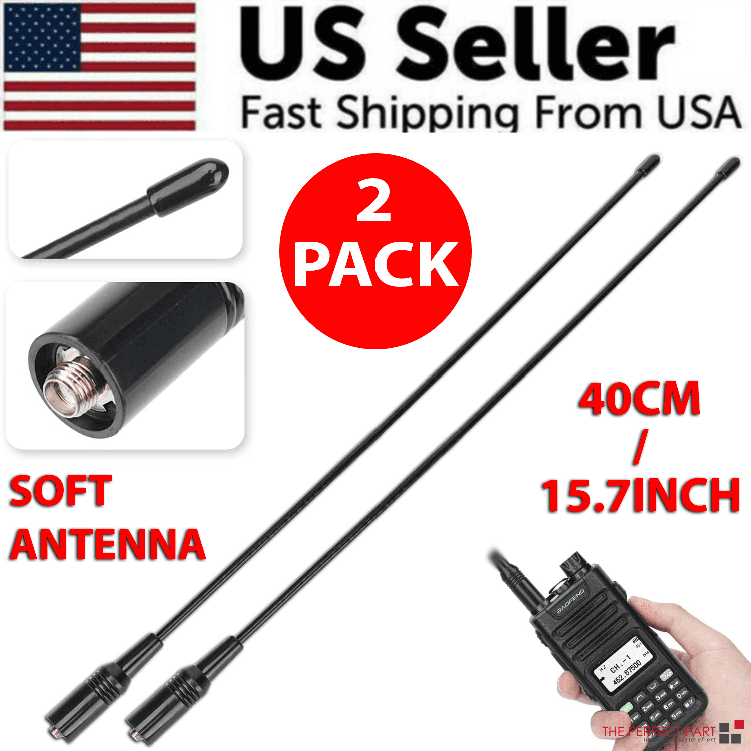 2-Pack For UV5R UV-82 144/430MHz Dual Band Antenna NA771 SMA Female 10W - Walmart.com