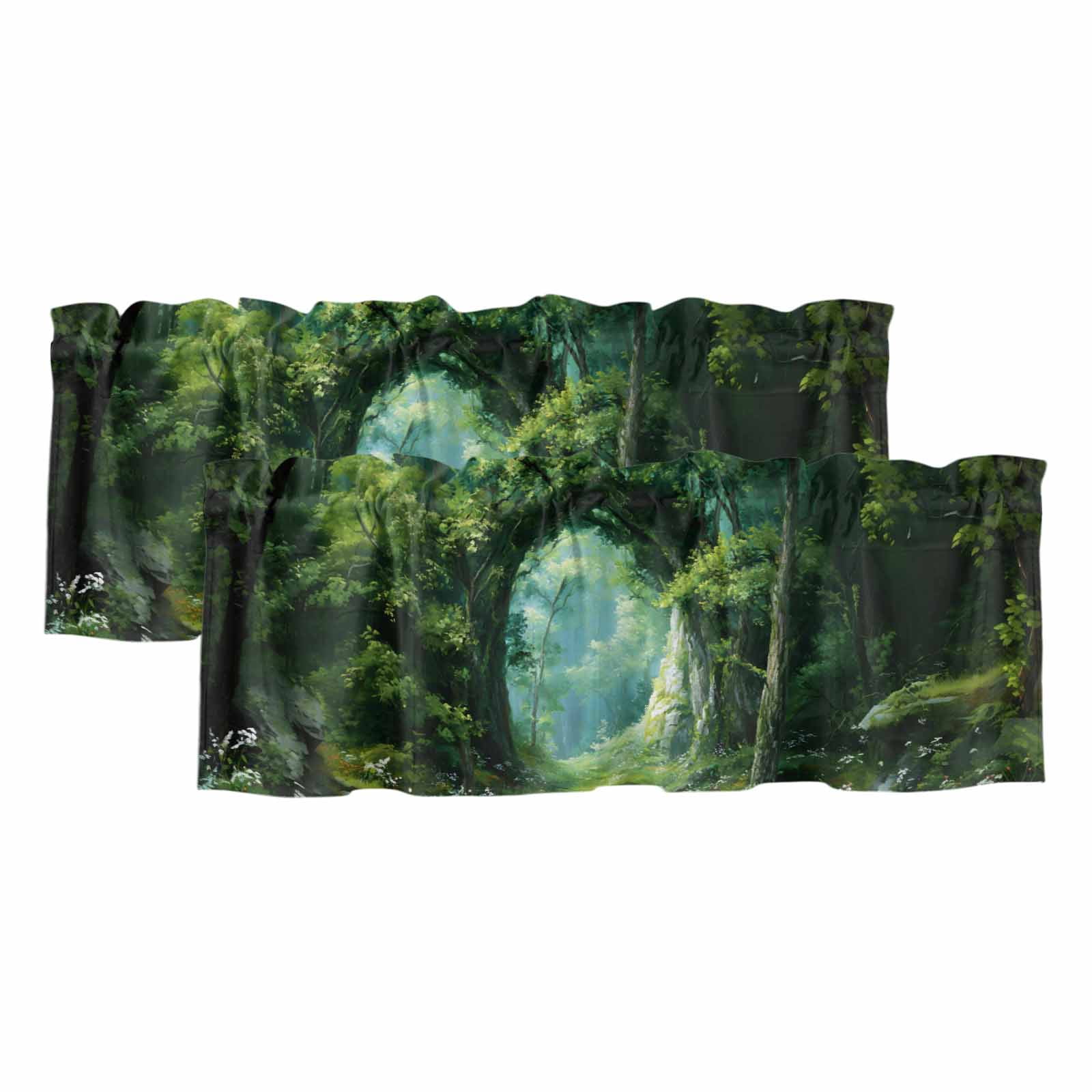2 Pack Forest Valances for Windows Bedroom Living Room Window ...