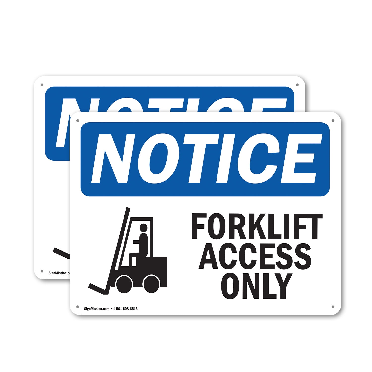 (2 Pack) Forklift Access Only OSHA Notice Sign 14 Inch X 10 Inch Indoor ...
