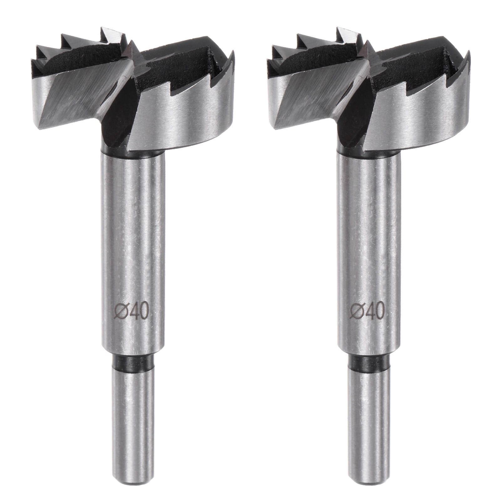 2 Pack Forstner Drill Bit 1-9/16"(40mm) High-Speed Steel Multi-tooth ...
