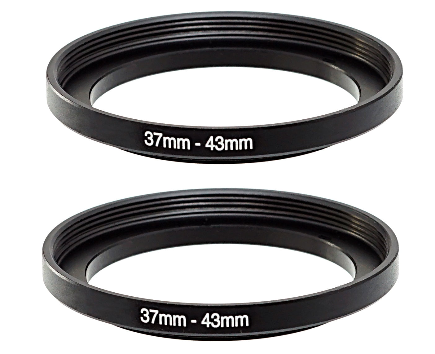 (2 Pack) Fotasy 37-43MM Step-Up Ring Adapter, 37mm to 43mm Step Up ...