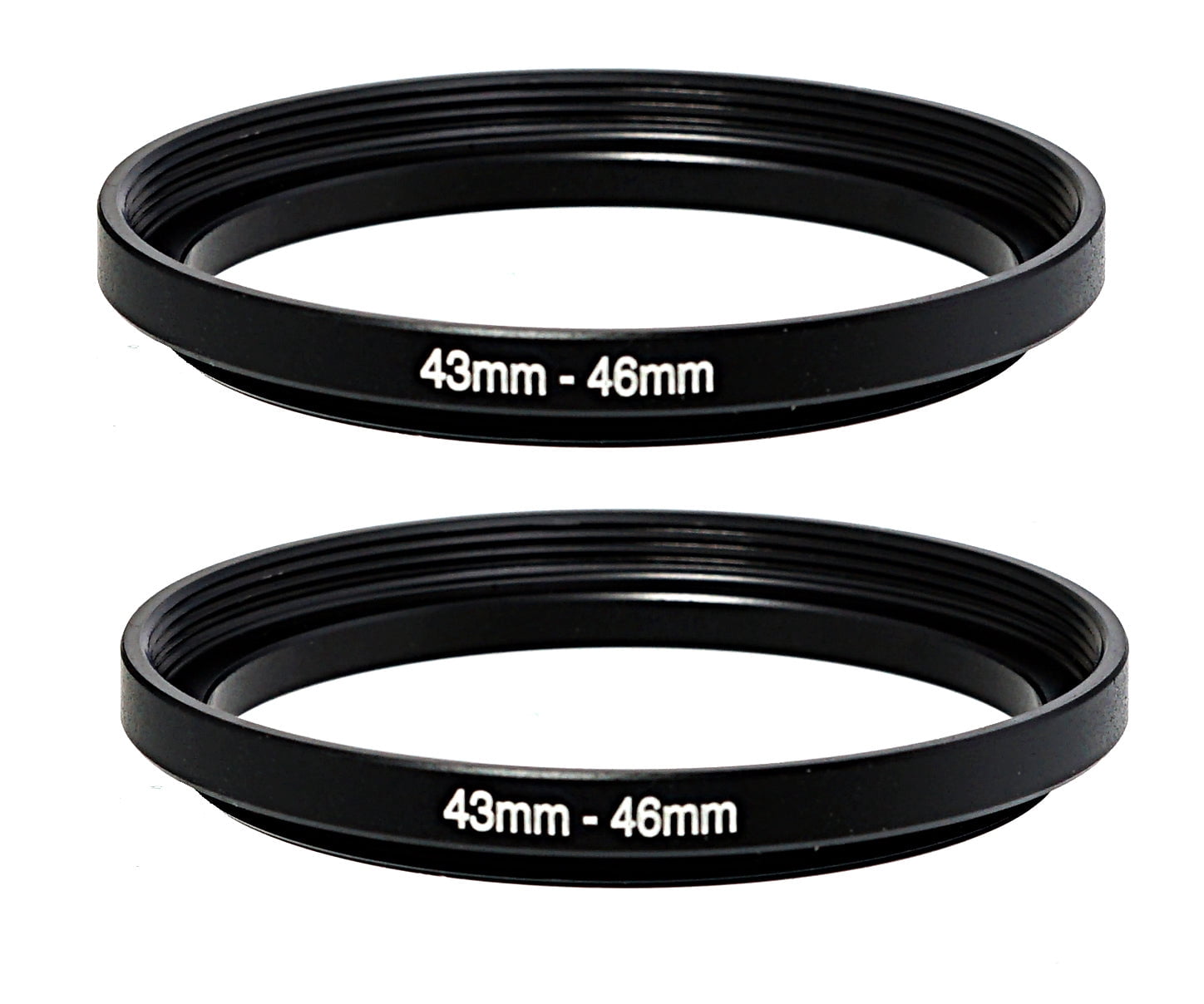 (2 Pack) Fotasy 43-46MM Step-Up Ring Adapter, 43mm to 46mm Step Up ...