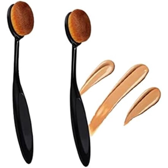 2 Pack Foundation Brush Oval Makeup Brush Loose Brushes for Blending ...
