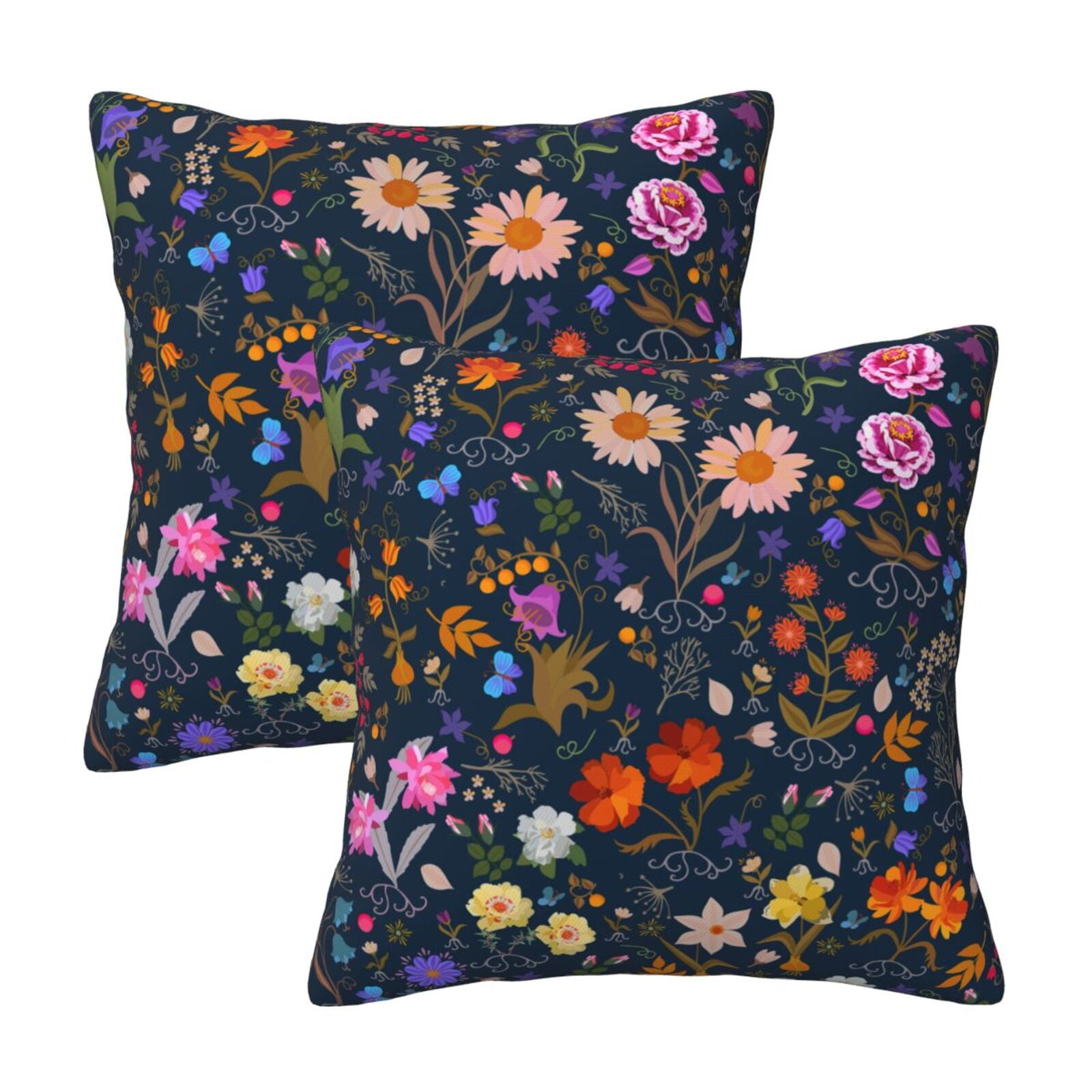 2 Pack Four Seasons Pillow Cover Soft And Comfortable Invisible Zipper ...