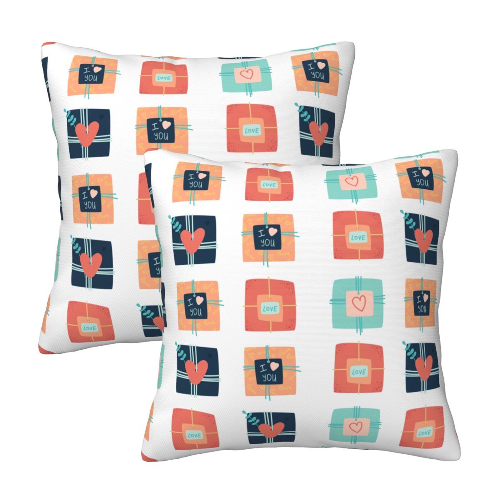 2 Pack Four Seasons Pillow Cover Soft And Comfortable Invisible Zipper ...
