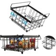 2 Pack Freezer Organizer Bins, Expandable Stackable Chest Freezer ...