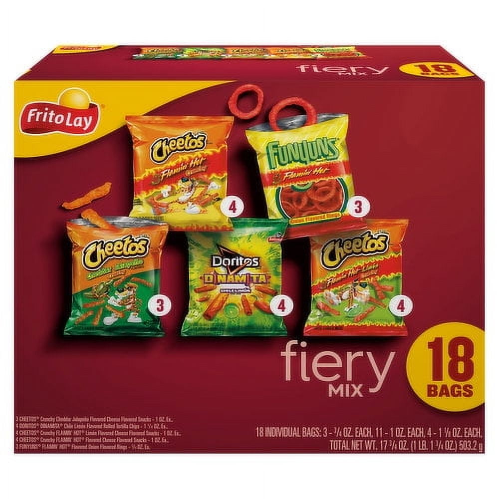 2 Pack - Frito Lay Fiery Mix 18 Count Package May Vary - Walmart.com