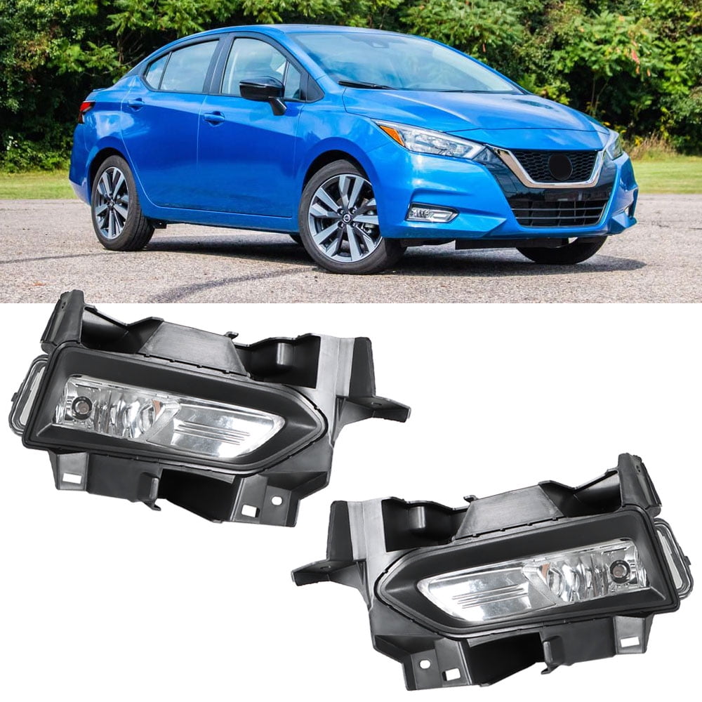 2-Pack Front Bumper Fog Lights Assembly with Chrome Bezel, Bulbs ...
