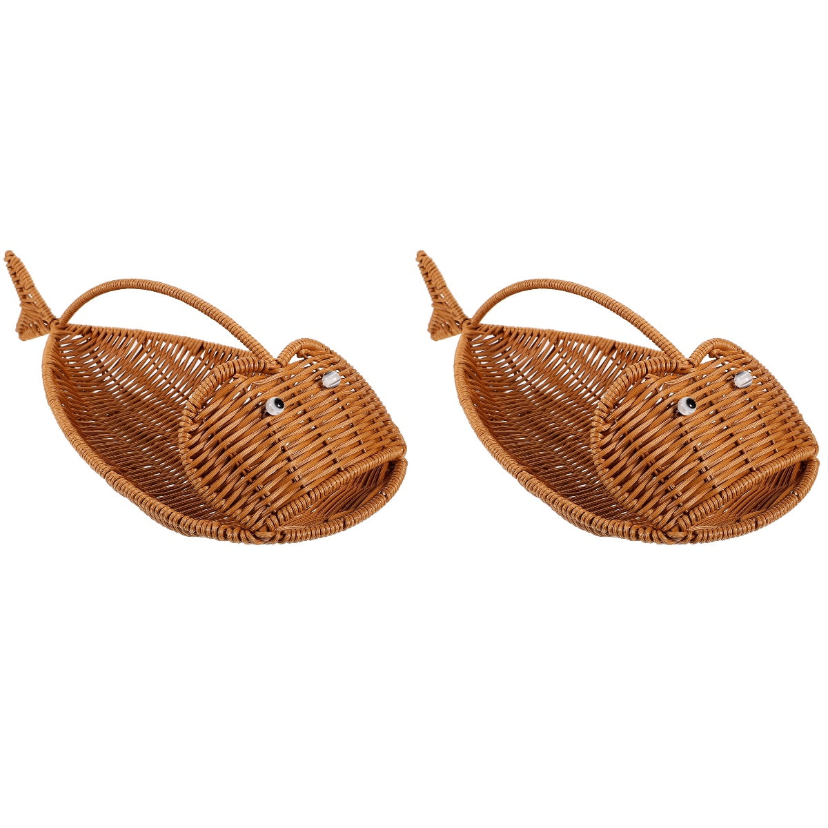2 Pack Fruit Storage Basket Baskets Rattan Animals Garden Wicker Baby ...