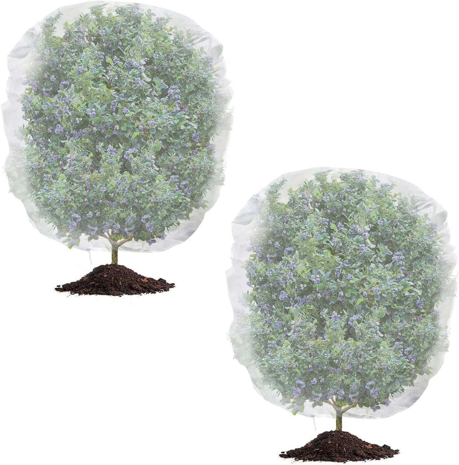 2 Pack Fruit Tree Netting Cover with Zipper and Drawstring, 10Ft x 10Ft ...