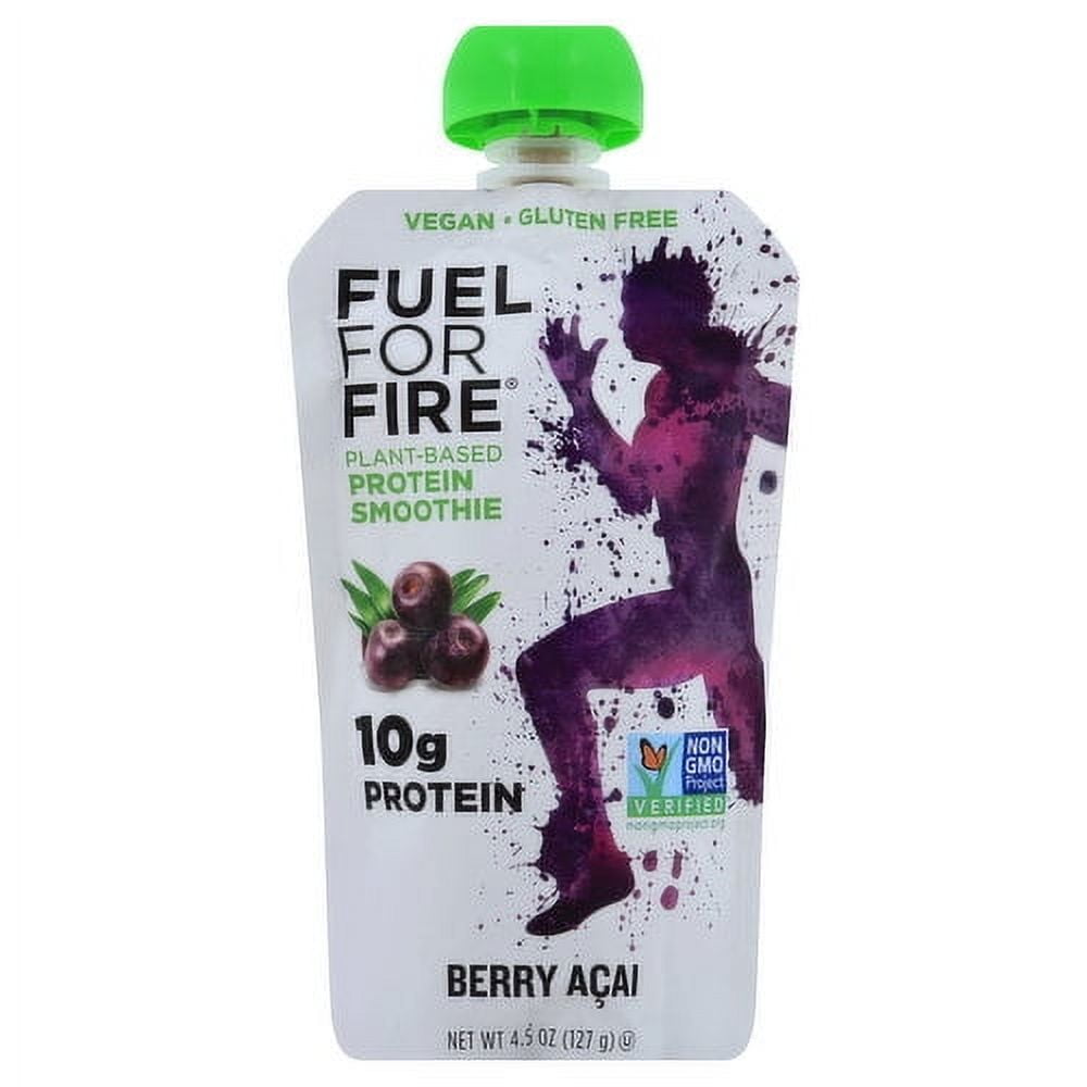 2 Pack - Fuel For Fire Berry Acai Protein Smoothie 4.5 oz Package May ...