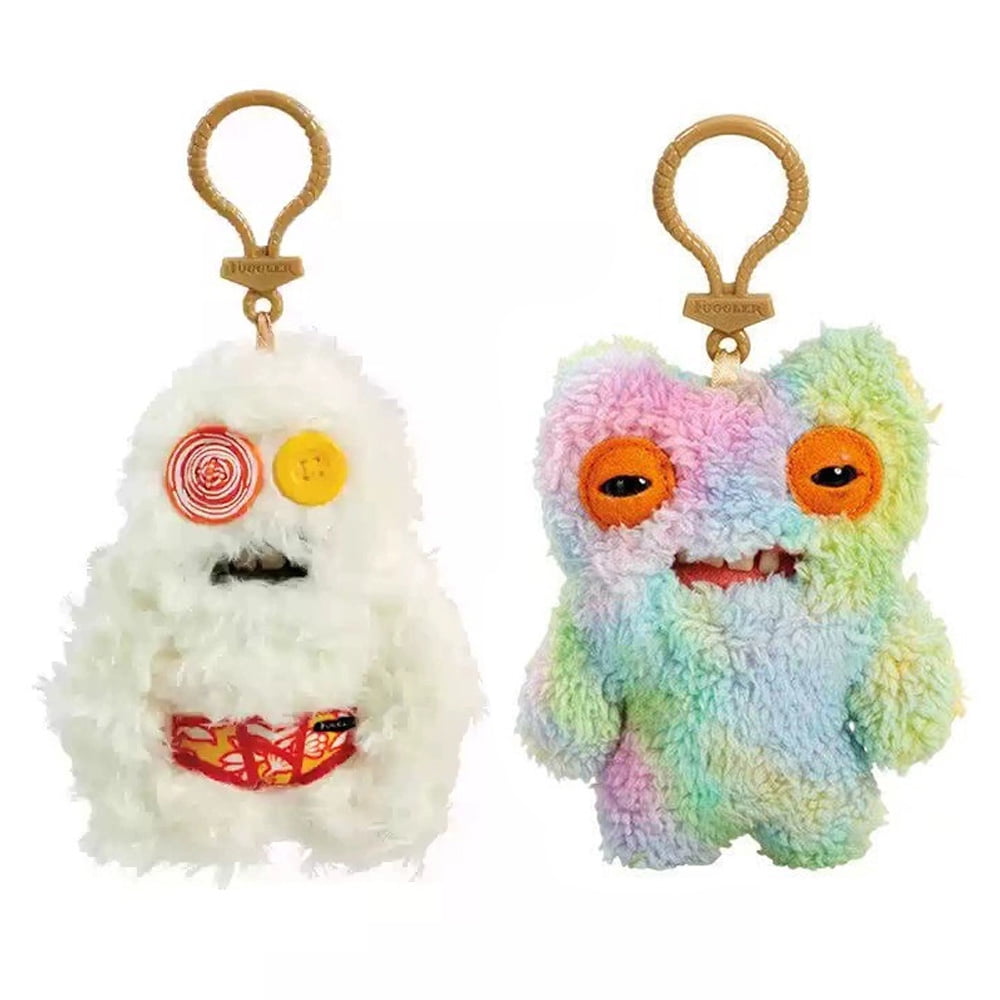 2 Pack Fugg-ler Plush Clip-On Keychains Key Rings Funny Ugly Monster ...