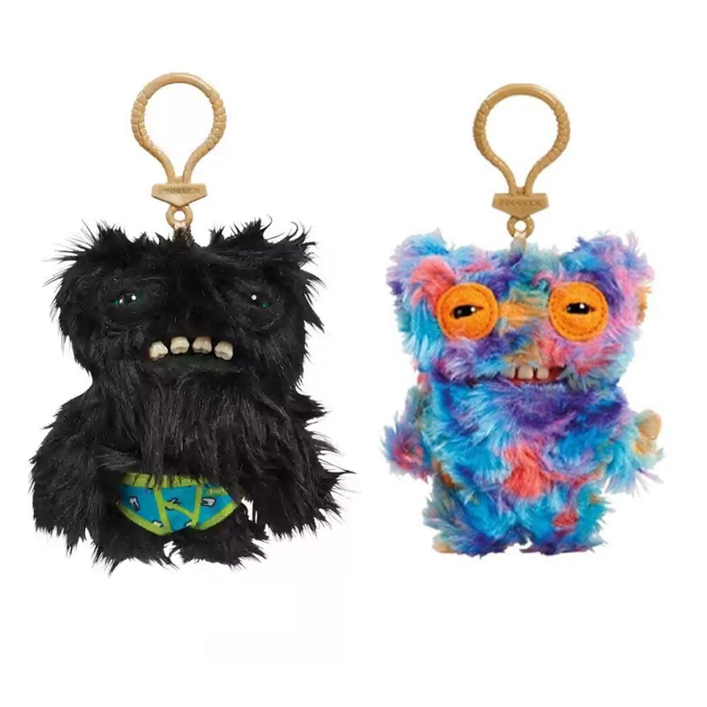 2 Pack Fugg-ler Plush Clip-On Keychains Key Rings Funny Ugly Monster ...